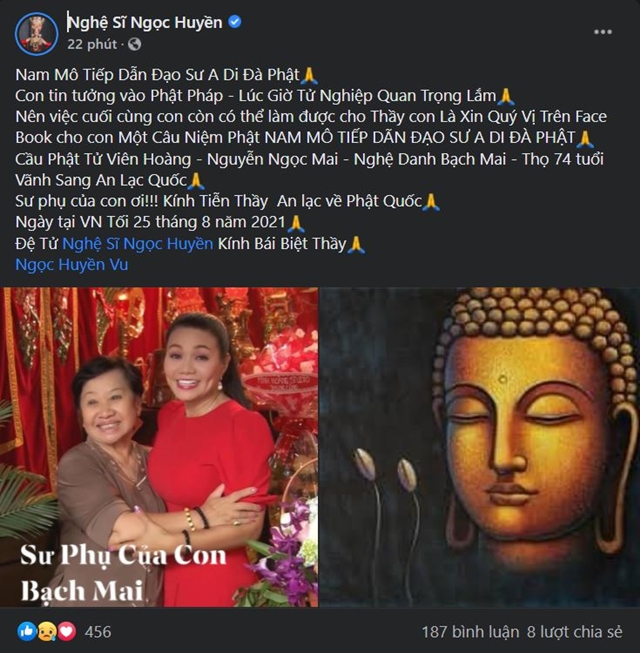 Hiếu Hiền nghẹn ngào, diễn viên Hồ Minh Quang xót xa khi nhận tin tang sự từ nghệ sĩ Quốc Thuận